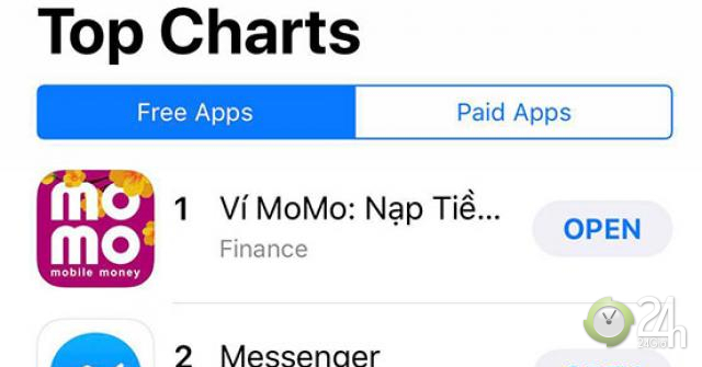 Ví MoMo vươn lên vị trí số 1 – Top ứng dụng tải miễn phí nhiều nhất ...