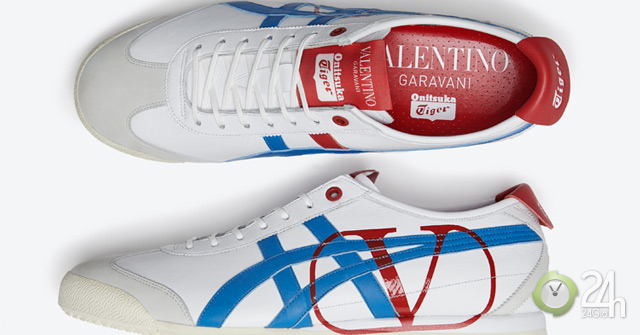 Valentino bất ngờ kết hợp Onitsuka Tiger tung BST giày trong buổi trình ...