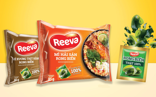 Mì Reeva cao cấp với nấm bào ngư và rong biển tươi 100% "giải ngấy” sau Tết