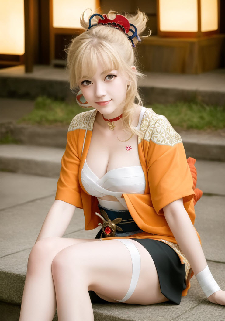 "Đổ gục" trước hình ảnh cosplay Yoimiya game Genshin Impact được vẽ bởi AI