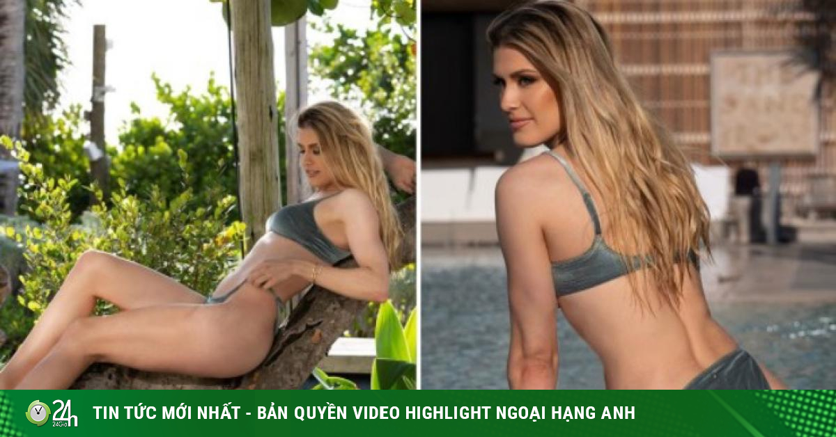 "Nữ thần" tennis Bouchard bên bể bơi, mặc bikini leo cây khoe ảnh mới