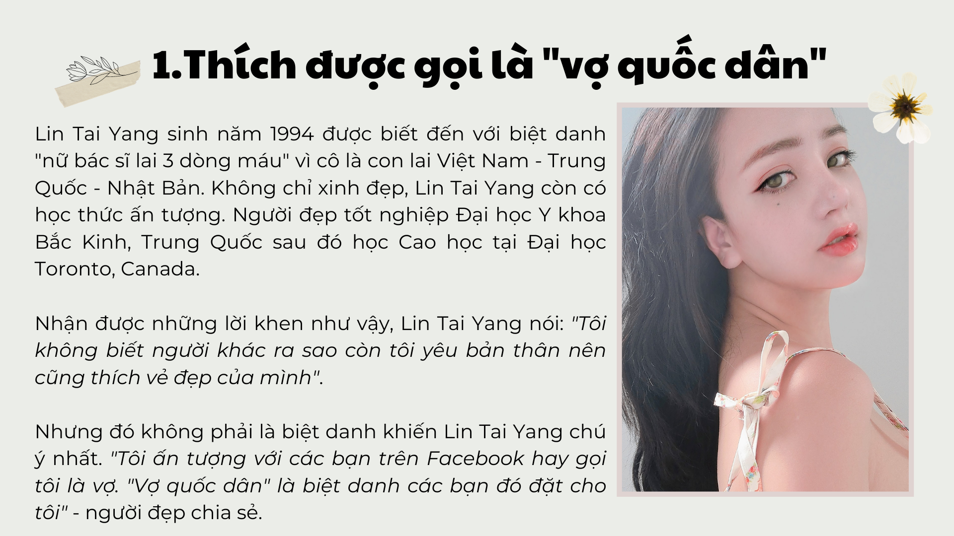 Bác sĩ gốc Việt Lin Tai Yang: "Bị gọi là dị dạng nhưng tôi bỏ qua"