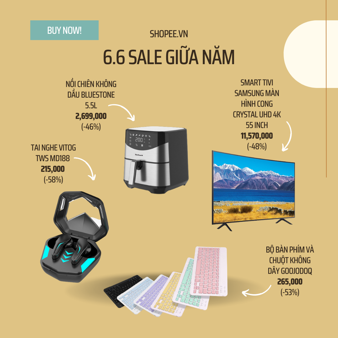 Shopee Sale giữa năm, chiêu đãi người dùng loạt hàng xịn giá rẻ kèm ...