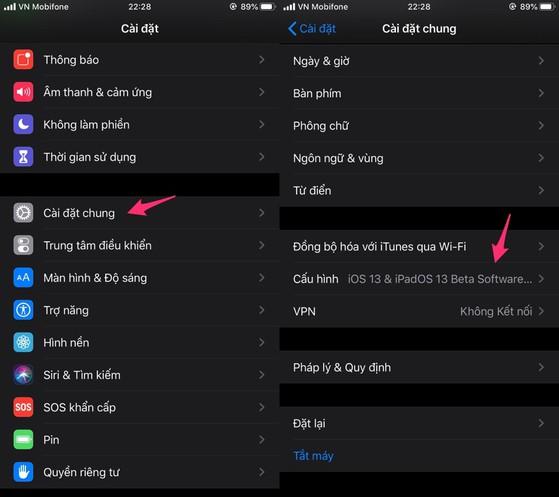 Cách tải và cài đặt iOS 13.1 Public Beta