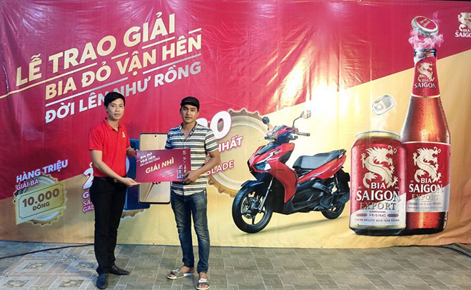 "Lên đời” nhờ trúng thưởng khi uống Bia Saigon Export