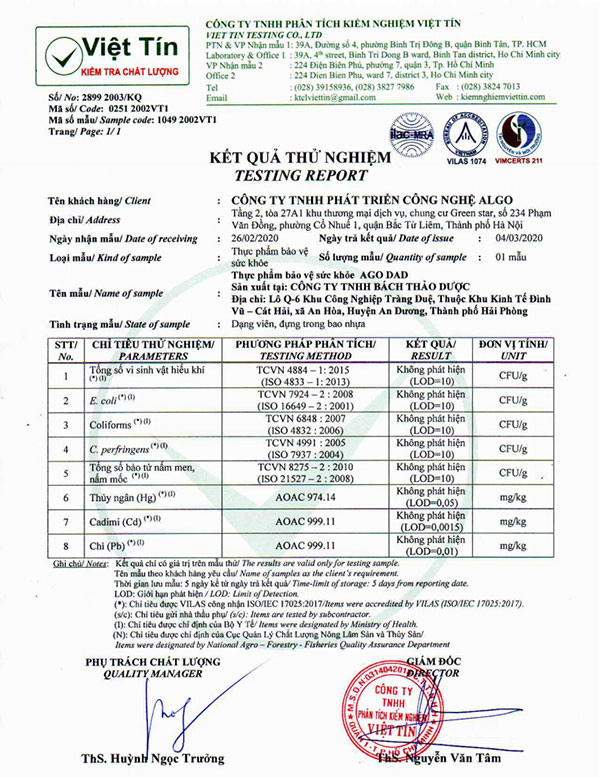 Ago Dad - Hỗ trợ tăng cường sức khỏe sinh sản cho nam giới