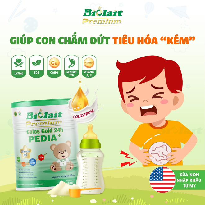 Biolait Premium Colos Gold 24H PEDIA +: Chứa đựng những đại dưỡng chất ...