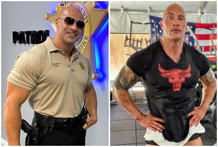 "Bản sao" hoàn hảo của người hùng cơ bắp The Rock, giống từng cm