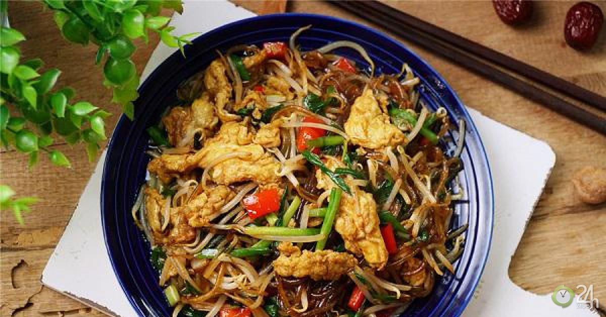 Cách làm miến xào trứng cực ngon cho gia đình