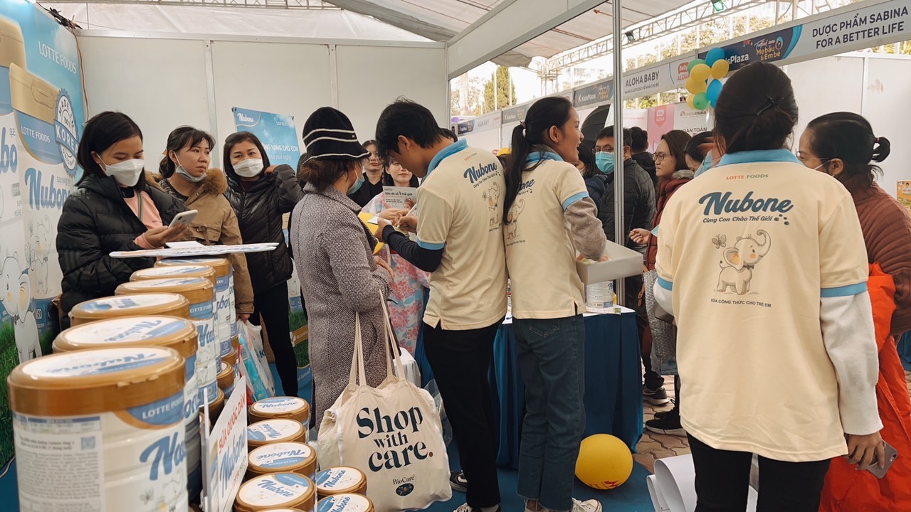Những hình ảnh ấn tượng của thương hiệu sữa Nubone - Lotte Foods tại ...
