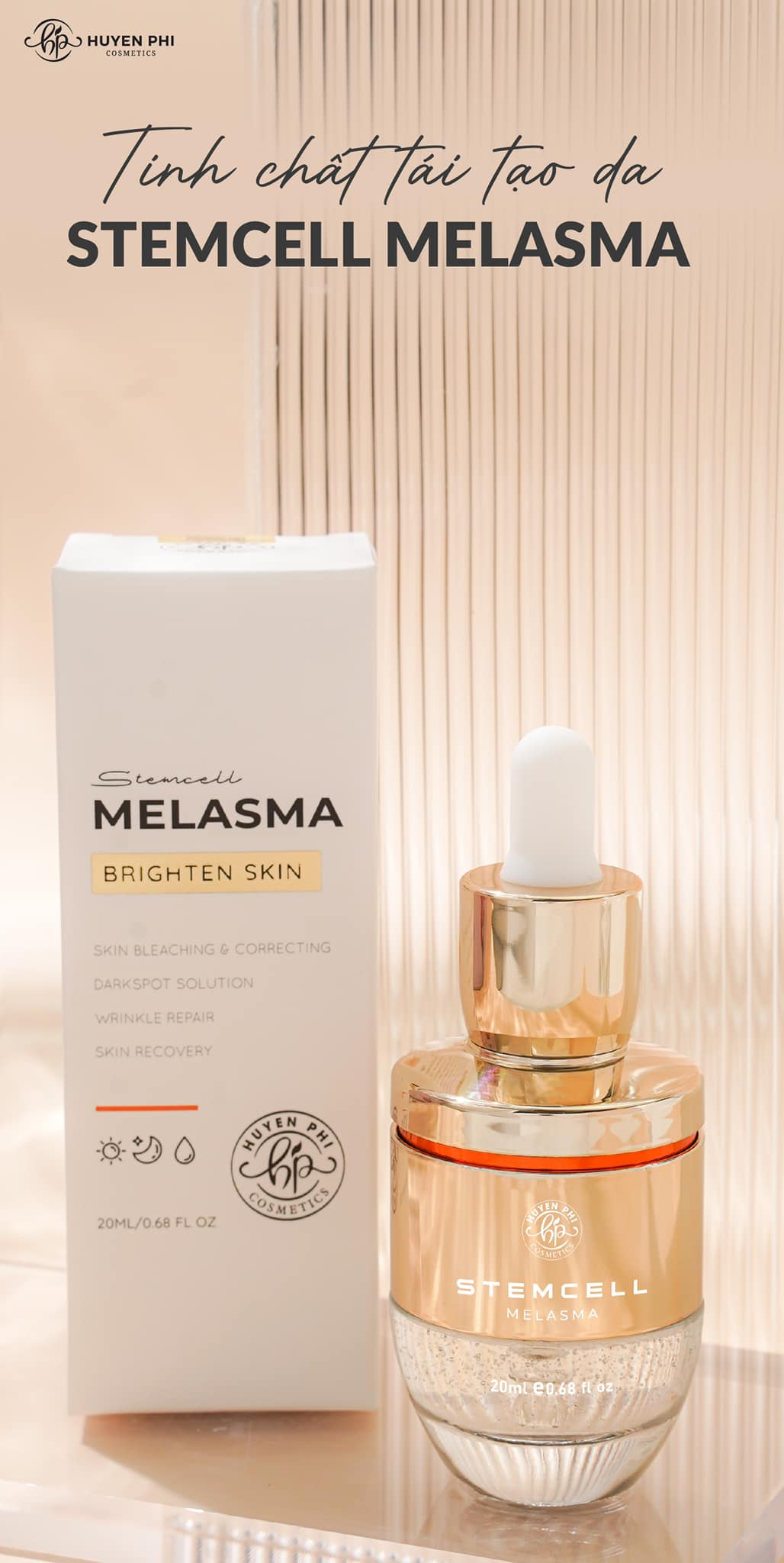 Peel da Stemcell Melasma Huyền Phi – Tái tạo da mới trắng hồng tự nhiên